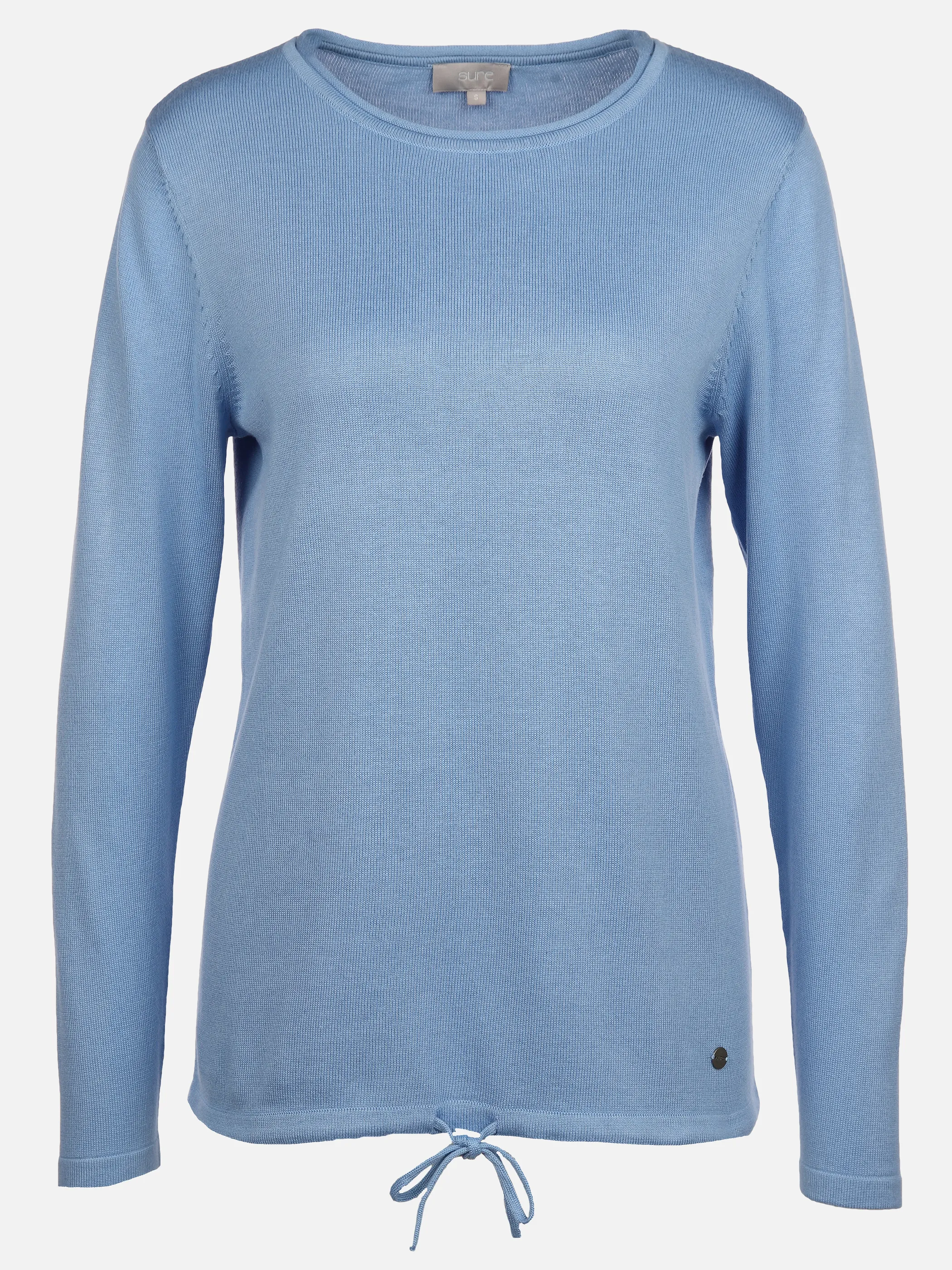 Damen Basic Pullover mit Bindeband | LIGHT BLUE | L | 889276-lightblue-13
