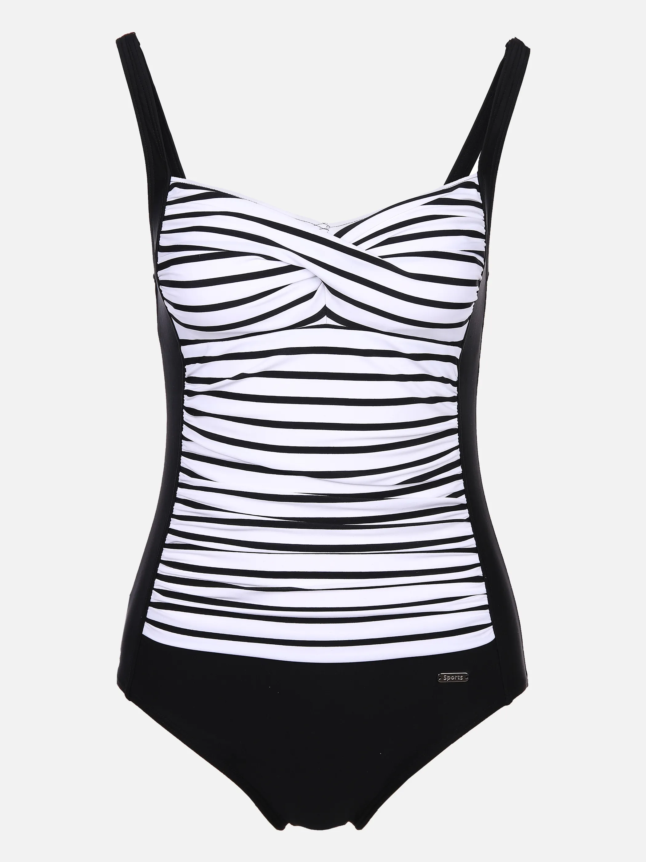 Damen Badeanzug mit Streifen | BLACK/WHIT | noSize | 851141-blackwhit