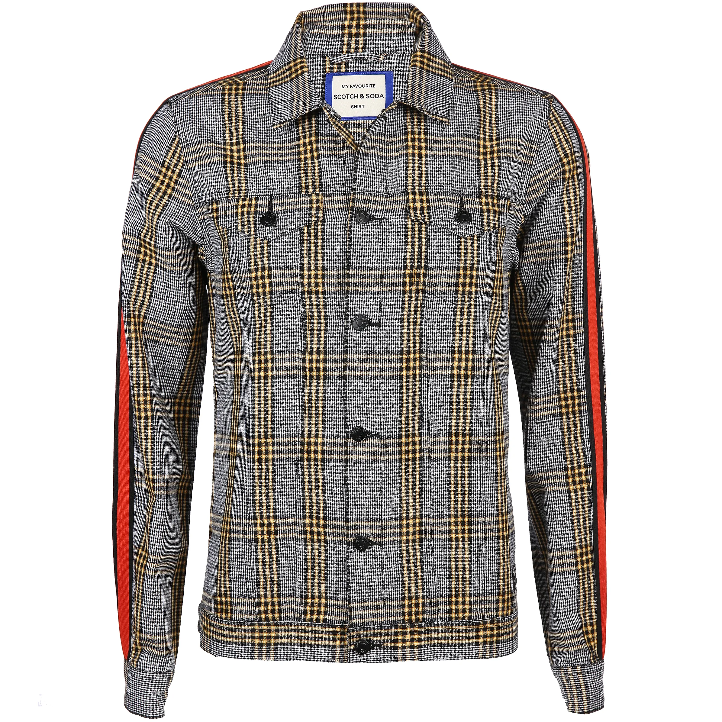 Herren Scotch&Soda Jacke in Glencheck mit Galonstreifen | 0217 | noSize ...