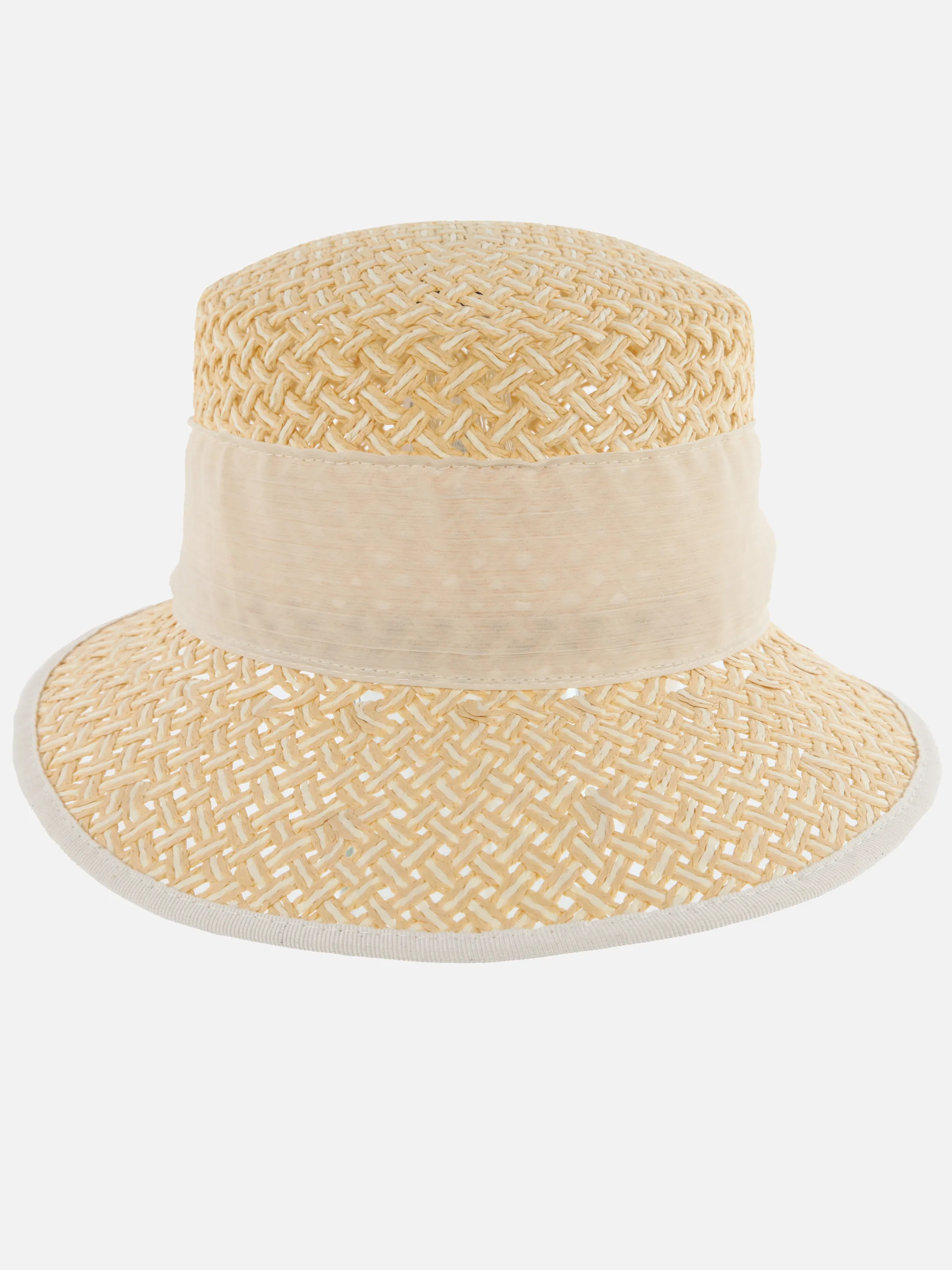 Damen Strohhut mit Textilband | BE/NATUR | noSize | 894706-benatur