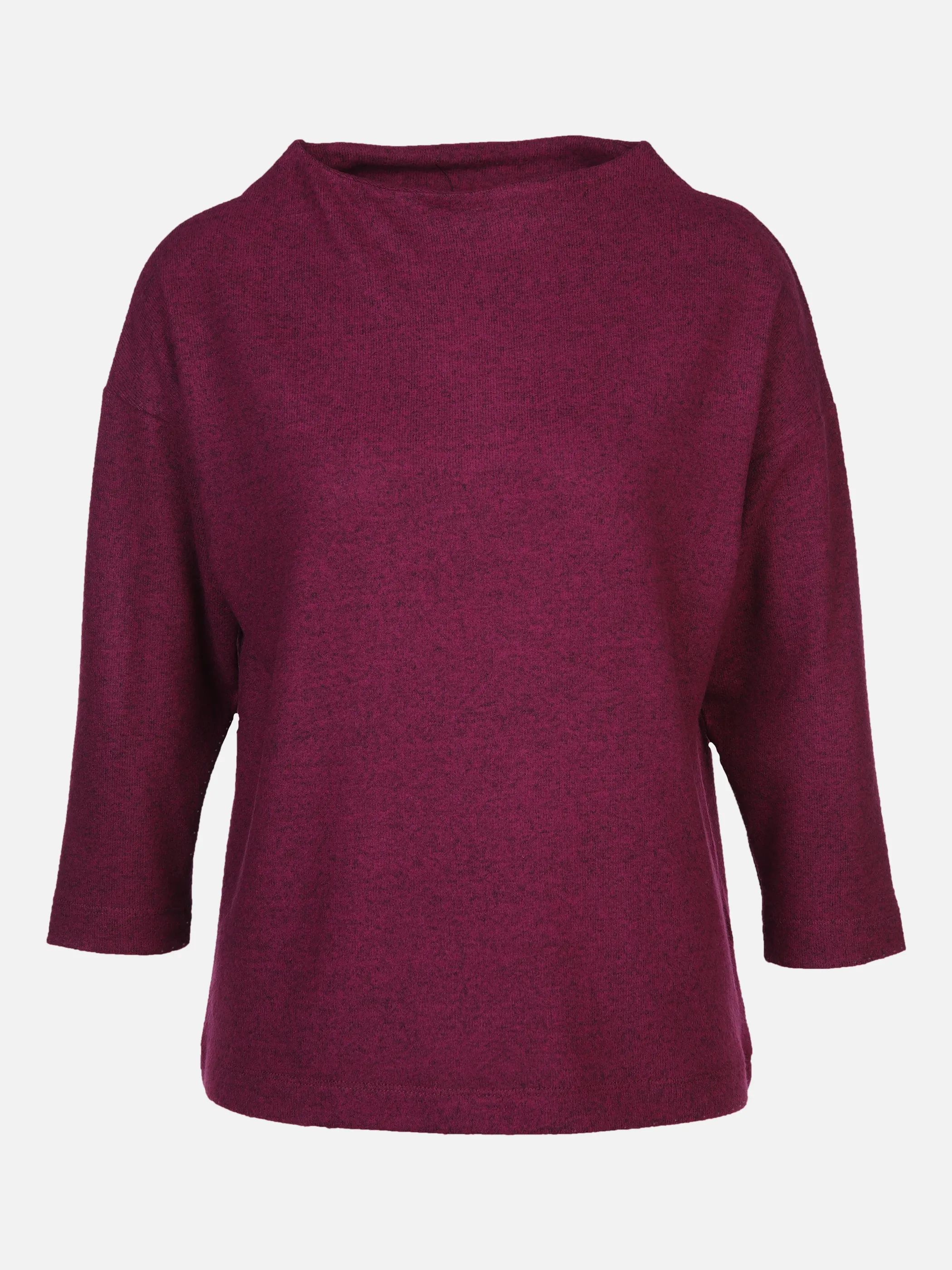 Damen Flauschshirt Mit Geradem Ausschnitt Und 3 4 rmeln BEERE MEL damen-flauschshirt-mit-geradem-ausschnitt-und-3-4-rmeln-beere-mel