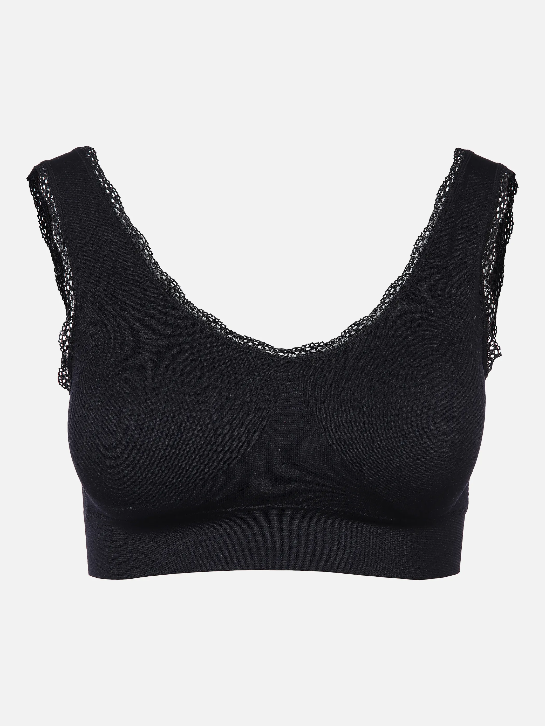 Damen Seamless Bustier mit Spitze | SCHWARZ | L | 859467-schwarz-15