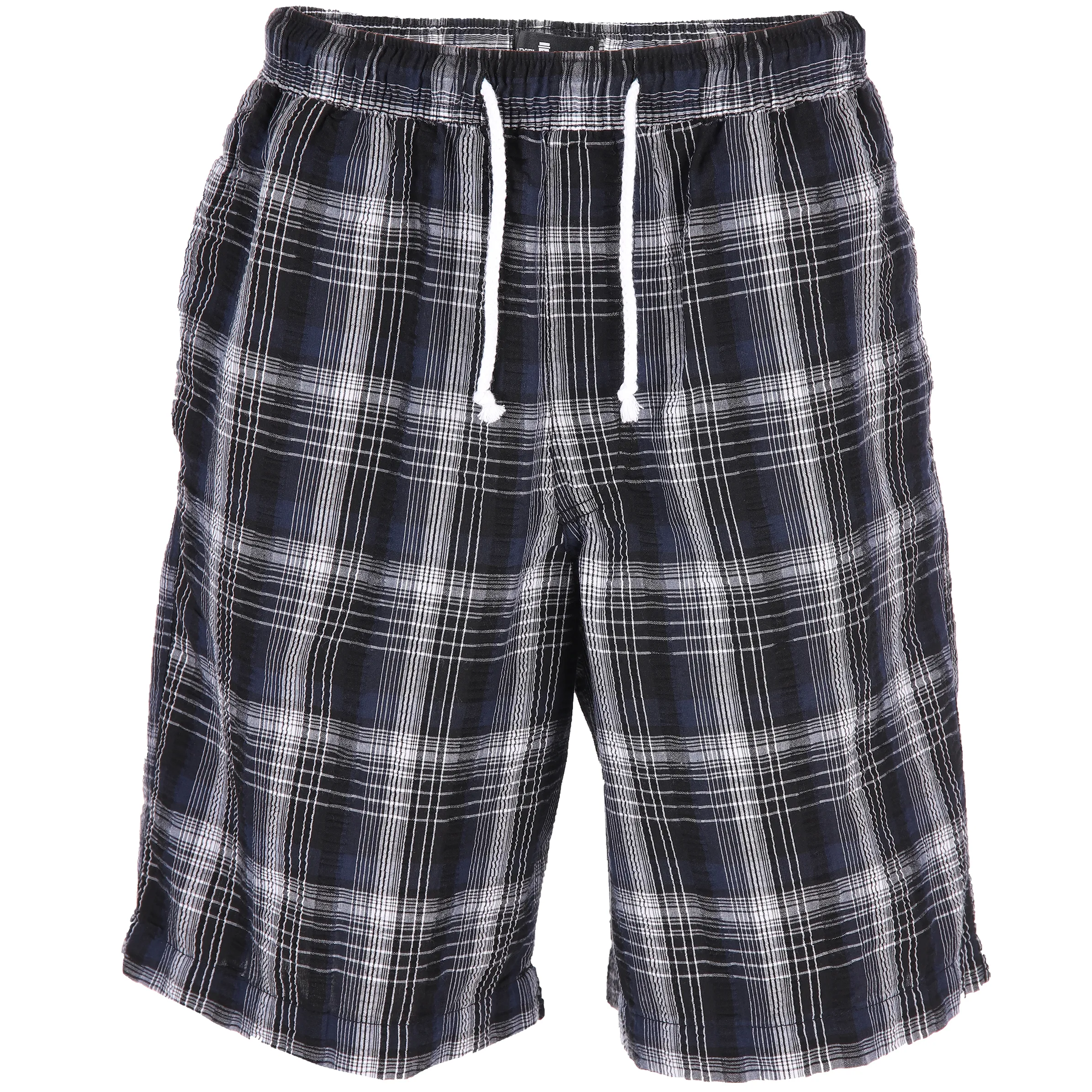 Herren Shorts in Seersucker Qualität | BLACK NAVY | noSize | 810438-blacknavy